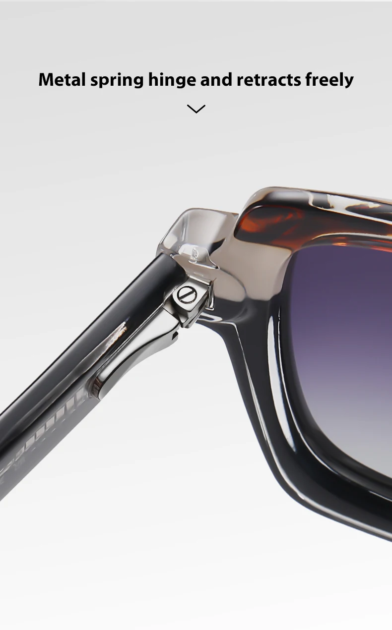 Trends 2024 Tr90 Acetate Luxury Brand Glasses Vintage Square Design Polarized Sunglasses For ...