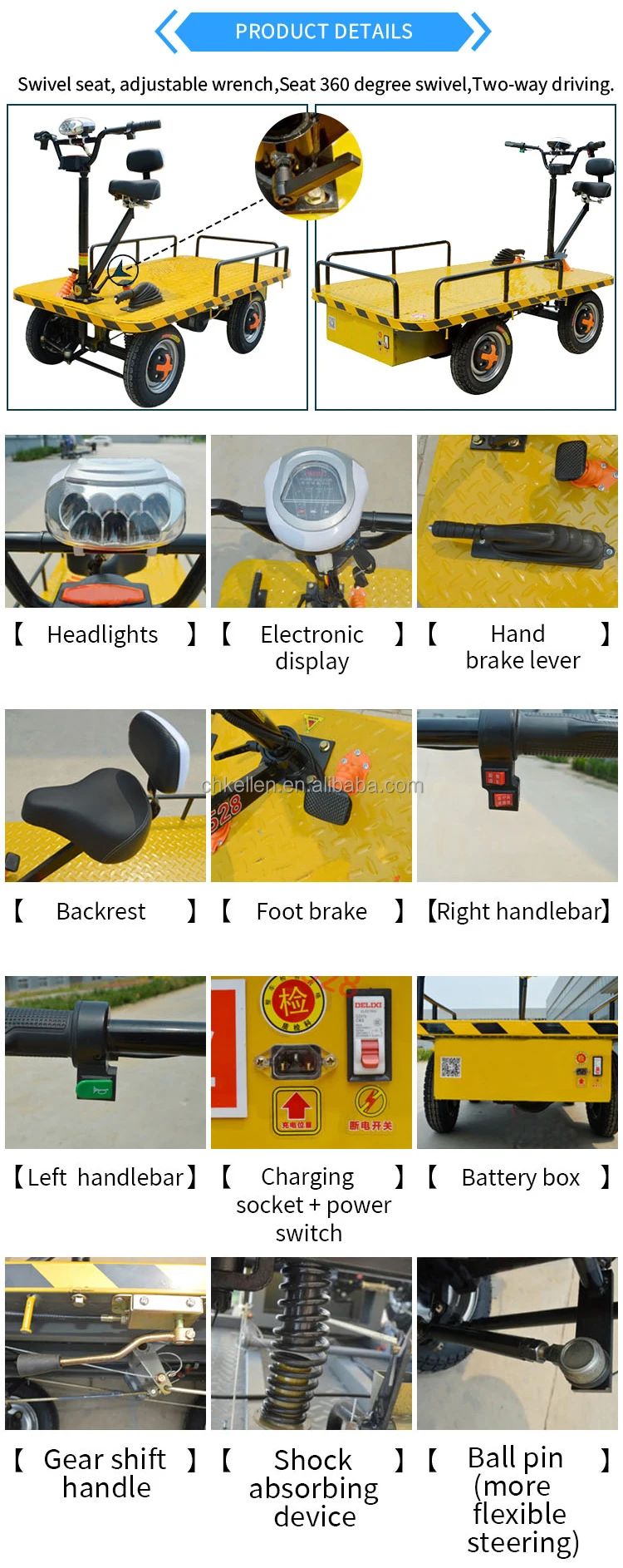 KELLEN Electric Transport Carts - Efficient Short-Distance Solutions