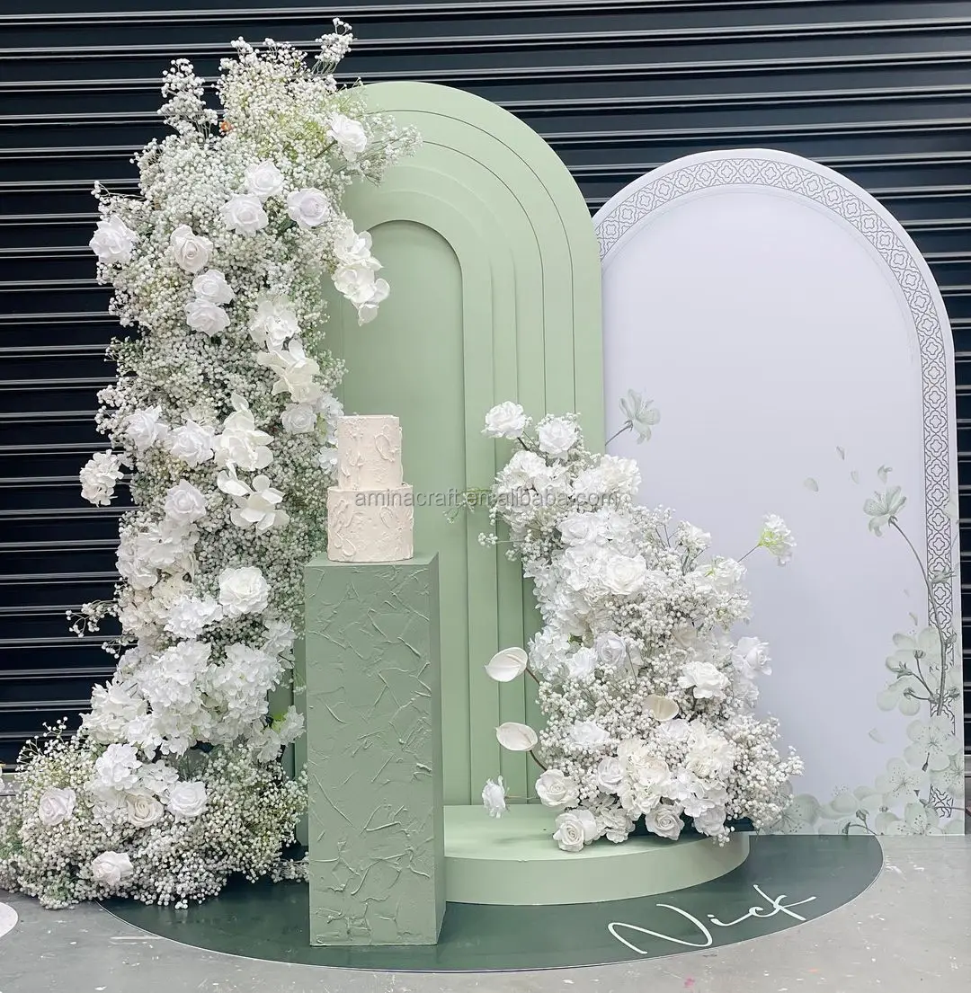 Amina Craft Elegant White Stage High Quality Event Pvc Backdrop For ...