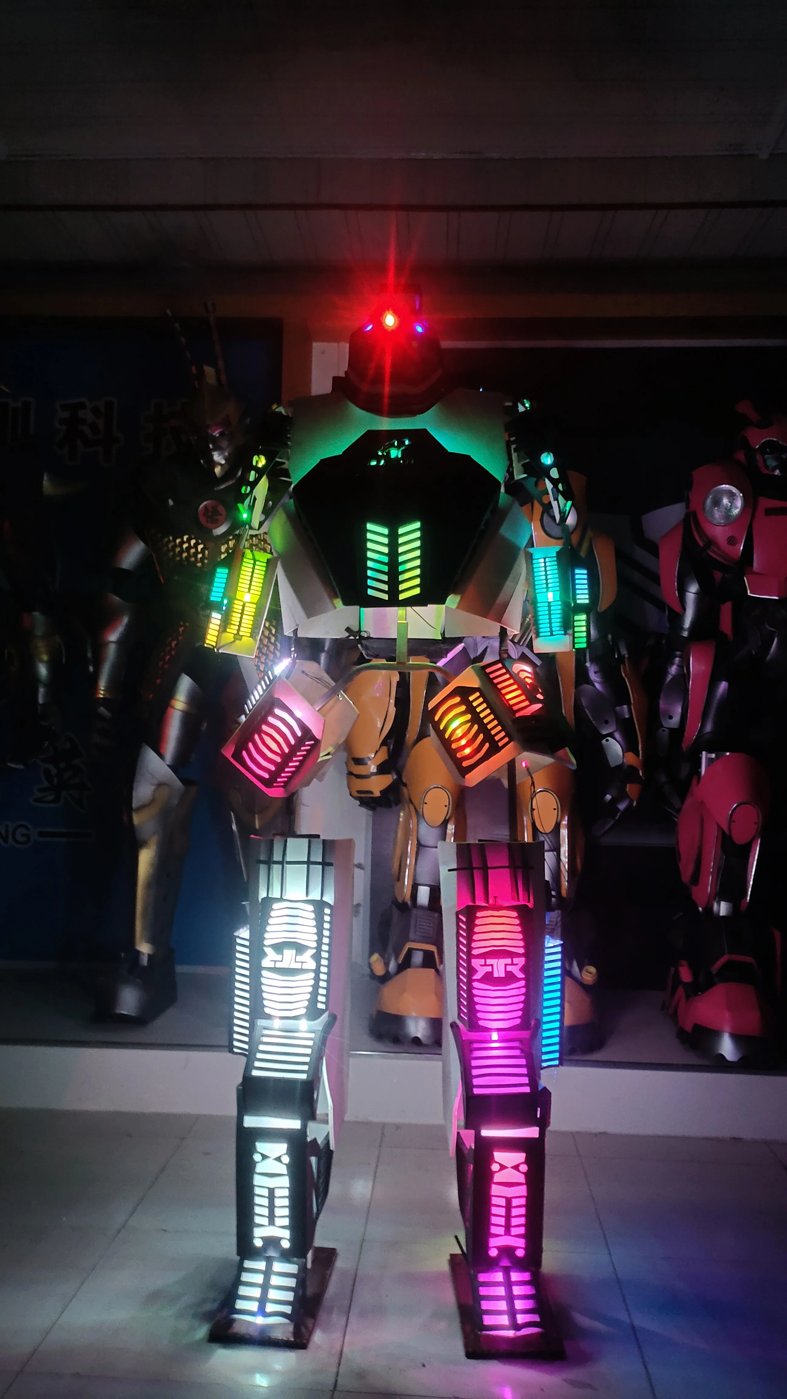 2024 New Led Robot Dance Costumes Stilts Walker Led Robot Costume Adult ...