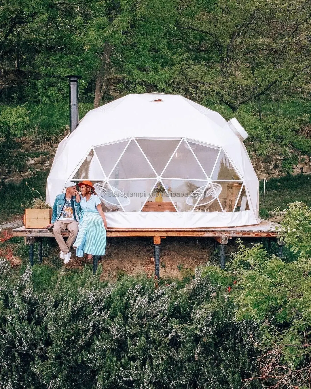 Prefab Igloo House Luxury Glamping Geodesic Dome Tent Hotel With Bathroom - Buy Glamping Dome ...