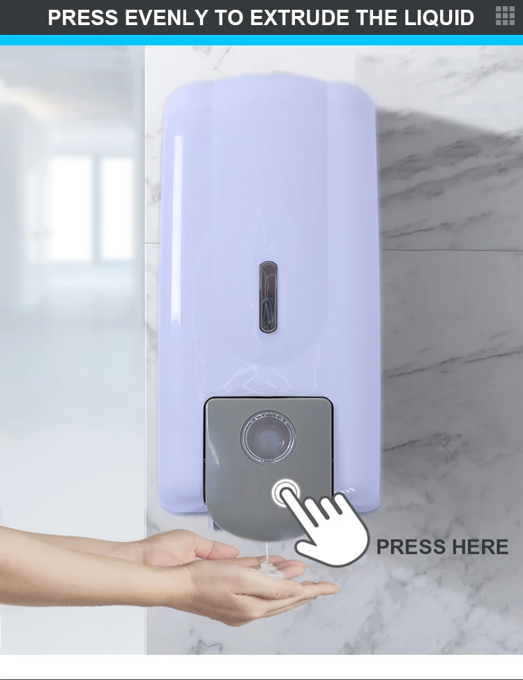 ABS Manual Hand Press Soap Liquid Dispenser - 800ml-1000ml