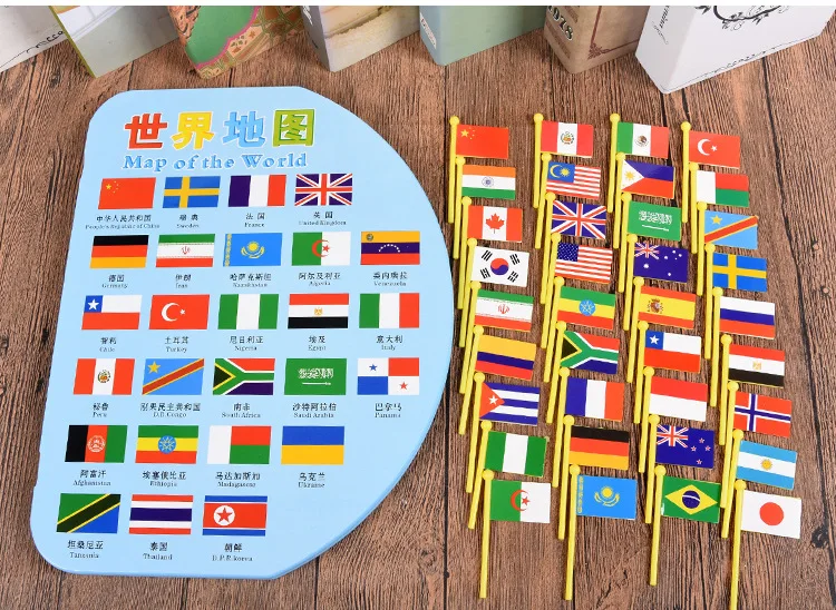 Cartography Map Geographic Knowledge Learning Wooden World Map Learning ...