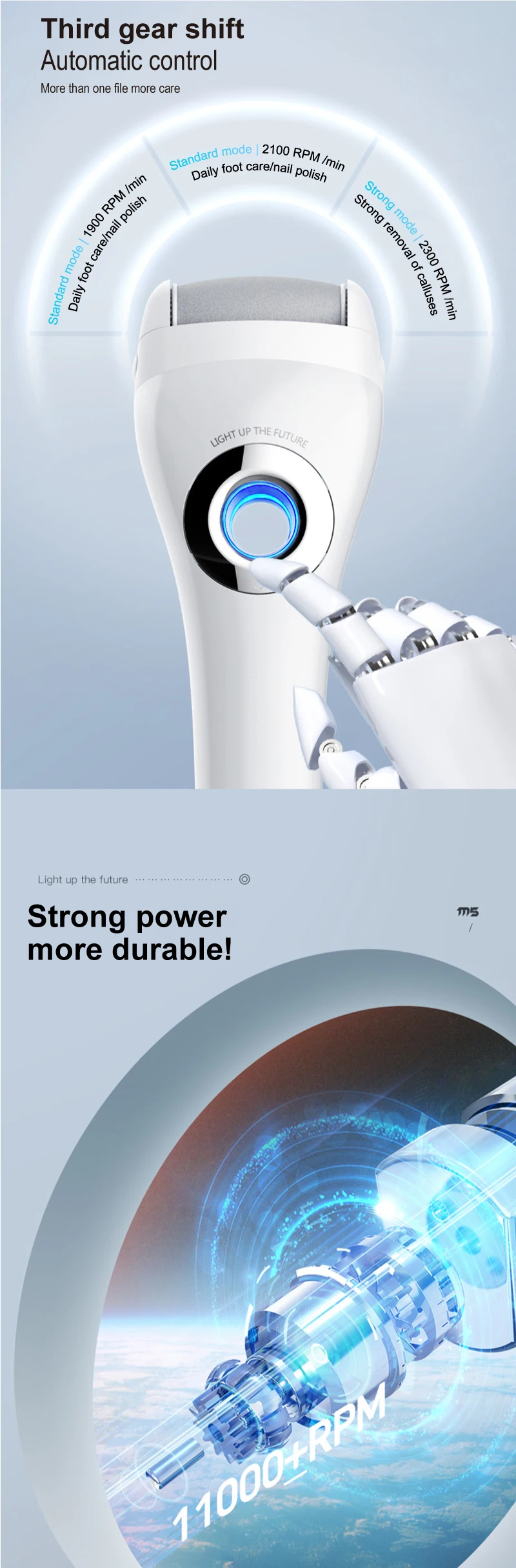 Pedicure Device Rechargeable Foot Scrubber Grinder Foot File ...