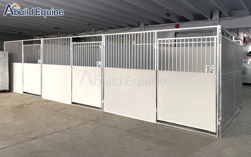Horse Stables Portable Outdoor Stall Boxes Fronts With Roof And Gate ...