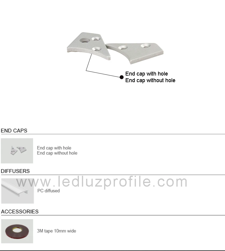 Surface Mounted Aluminum Led Strip Light Profile For Cabinet - Buy ...