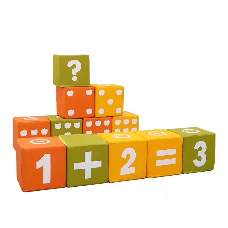 Stacking Cube Soft Building Blocks Early education numbers printing ...