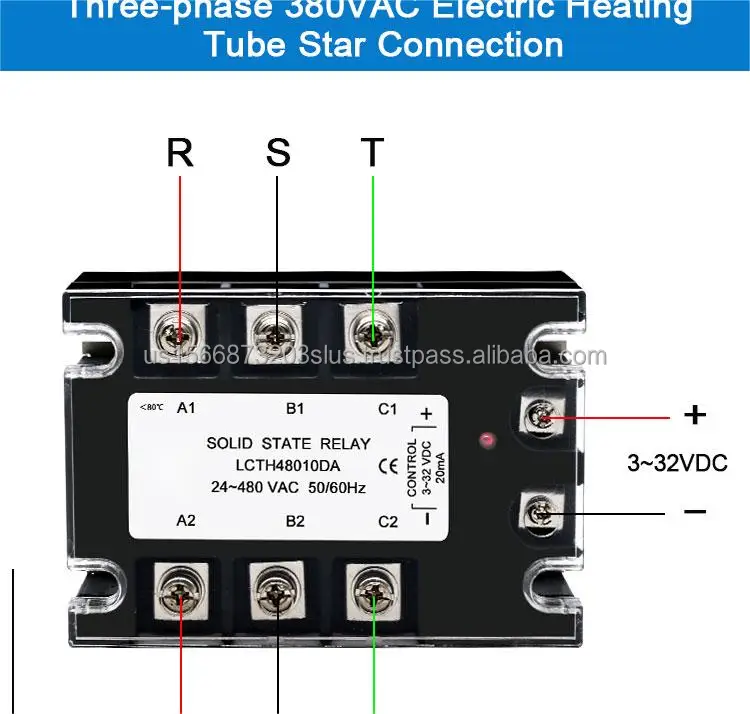 3 Phase Ssr 70-280vac To 24-480vac Three Phase Solid State Relay 10a ...