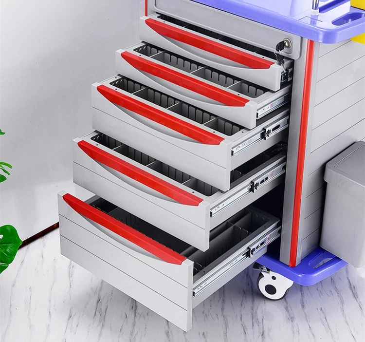 Rayman Emergency Medicine Trolley Medical Cart With Abs Top Plate For ...