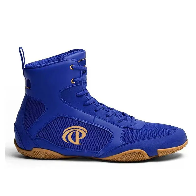 Custom Design Logo Fashion Professional High-top Leather Wrestling Gym ...