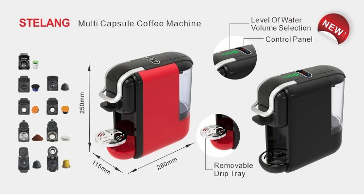 Automatic 19bar Capsules Powder Coffee Pod Espresso Machine