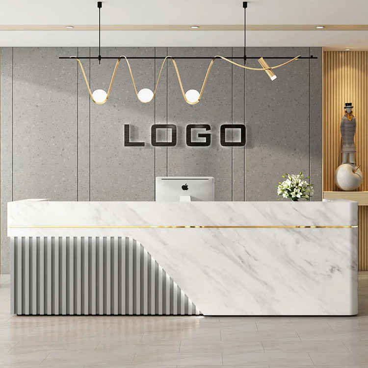 Custom Front Desk - Modern Spa Reception Counter Design
