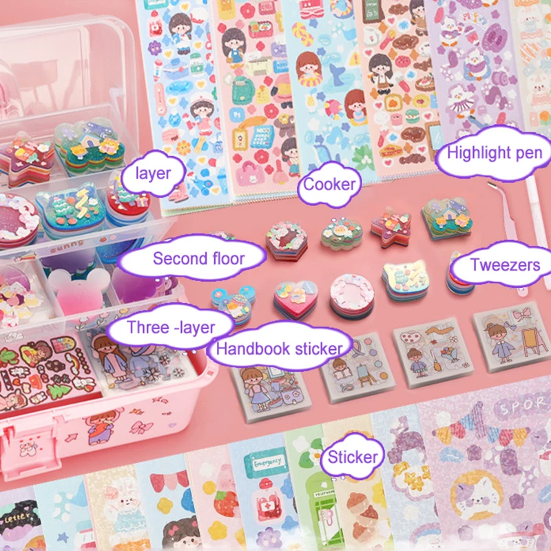Guka Sticker Set Girls Children's Toy Disk Fire Paint Full Set Of ...