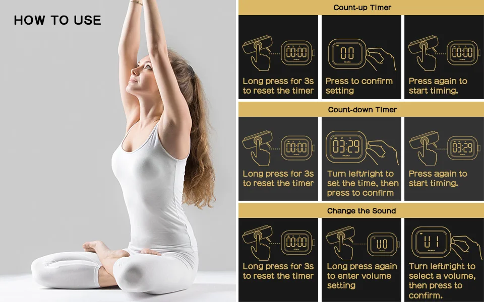 INKBIRD IDT-02 Digital Countdown Timer - Magnetic Kitchen Timer with ...