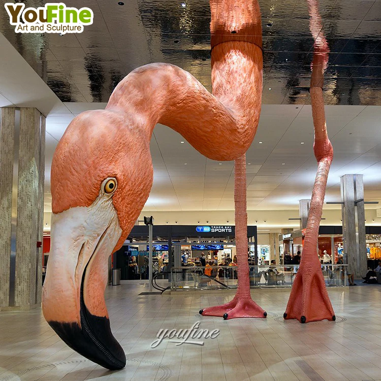 Large Size Outdoor City Street Decor Resin Giant Flamingos