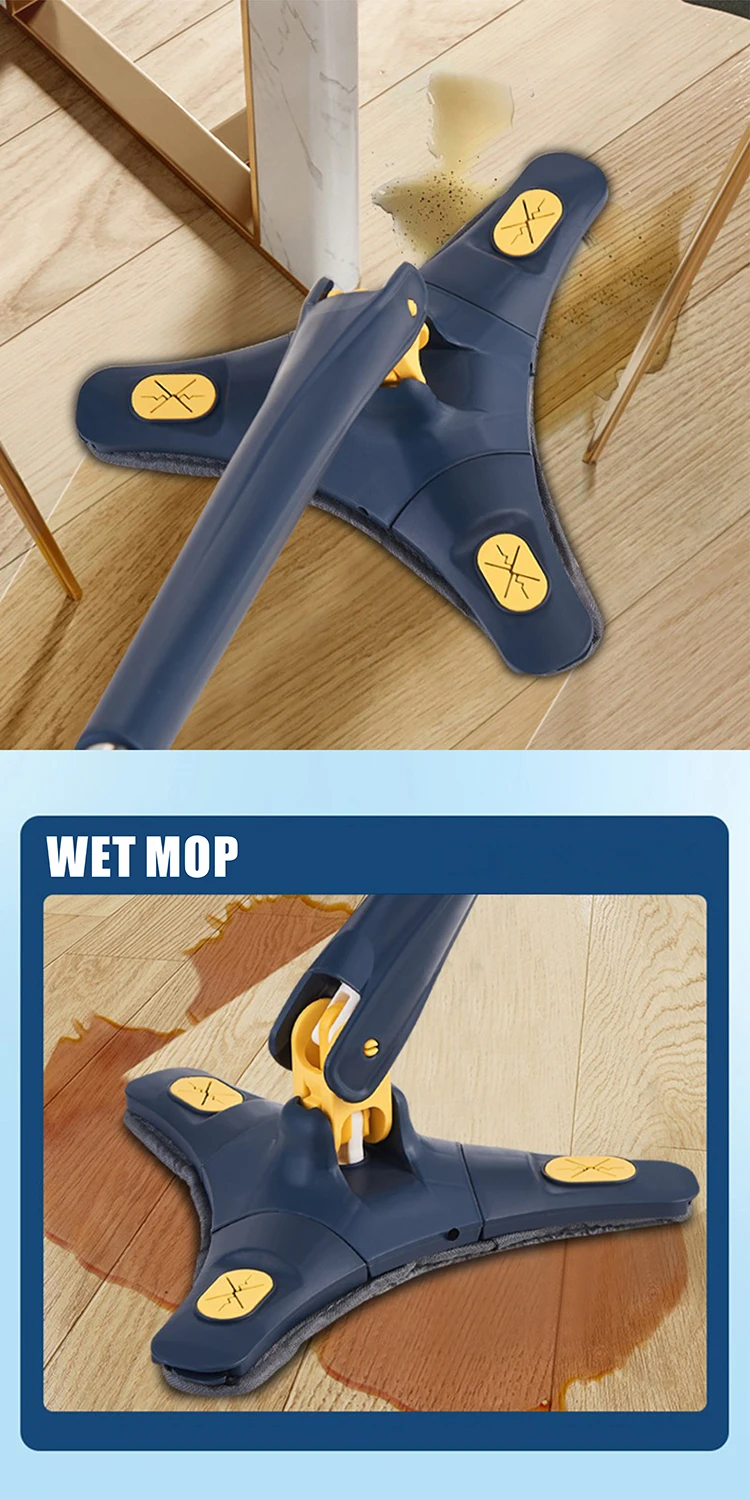 Wholesale Long Handle Telescopic Triangle Mop 360 Degree Clean Blind ...