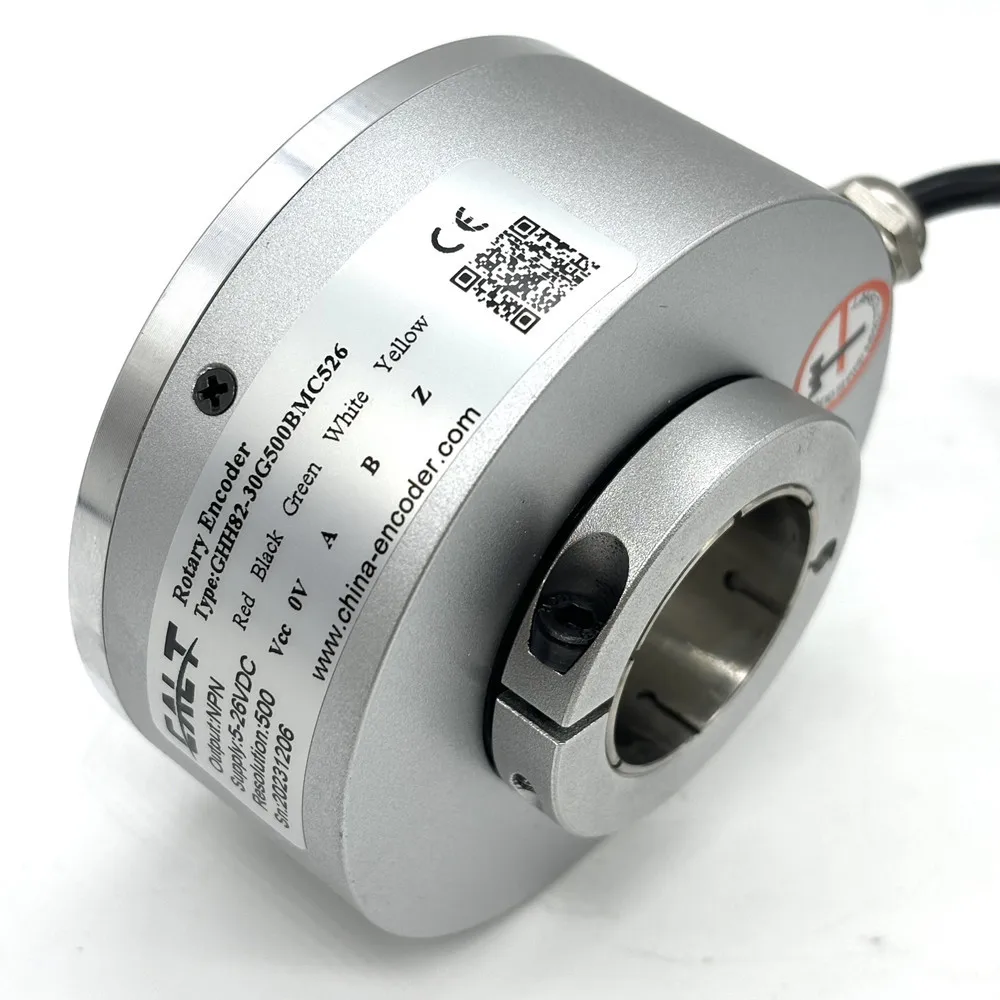 500ppr 30mm Hollow Shaft Rotary Encoder Ghh82-30g500bmc526 For Elevator Lift Outer 82mm 5-26v ...