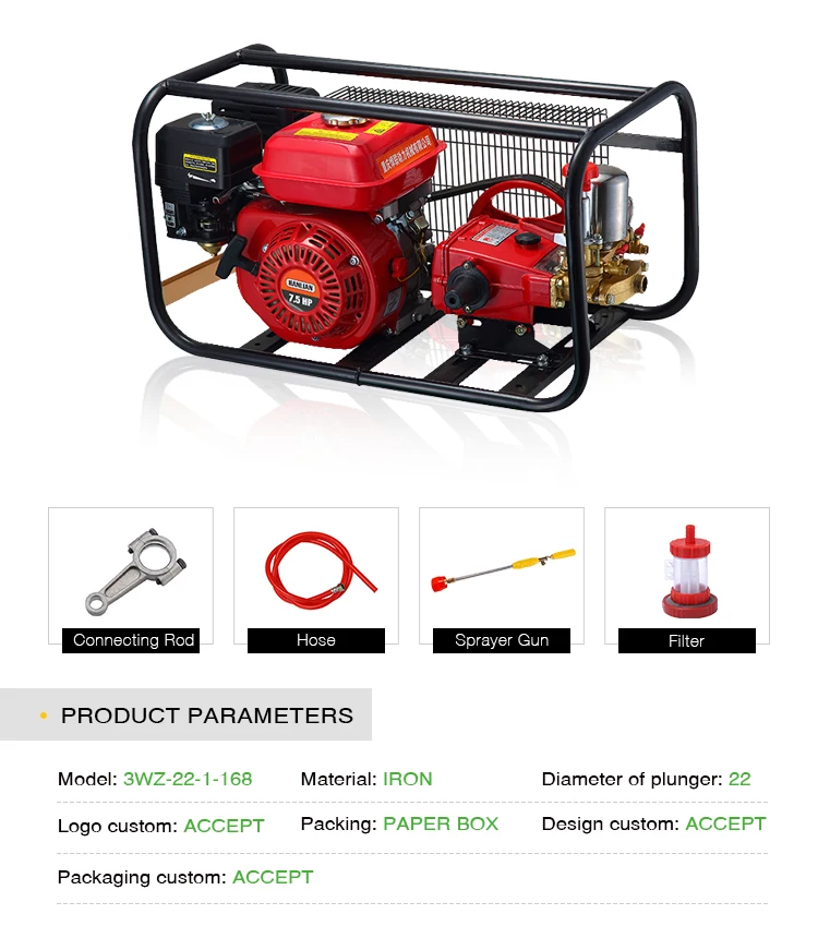 High Quality Gasoline Engine Pressure Motor Power Sprayer Pump