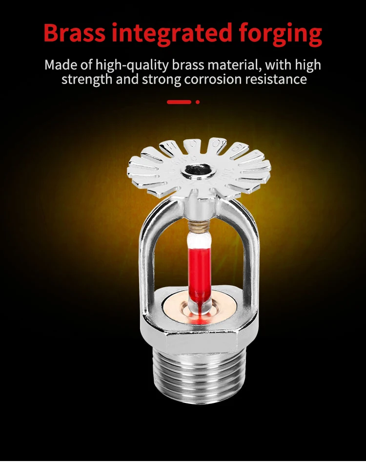 High Pressure Conventional Sprinkler Head Fire Sprinkler Brass Wet Fire ...