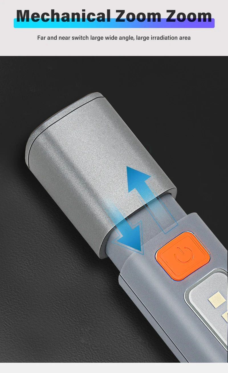 Portable LED Torch Light XPE Super Bright Flashlight With Hook Camping ...