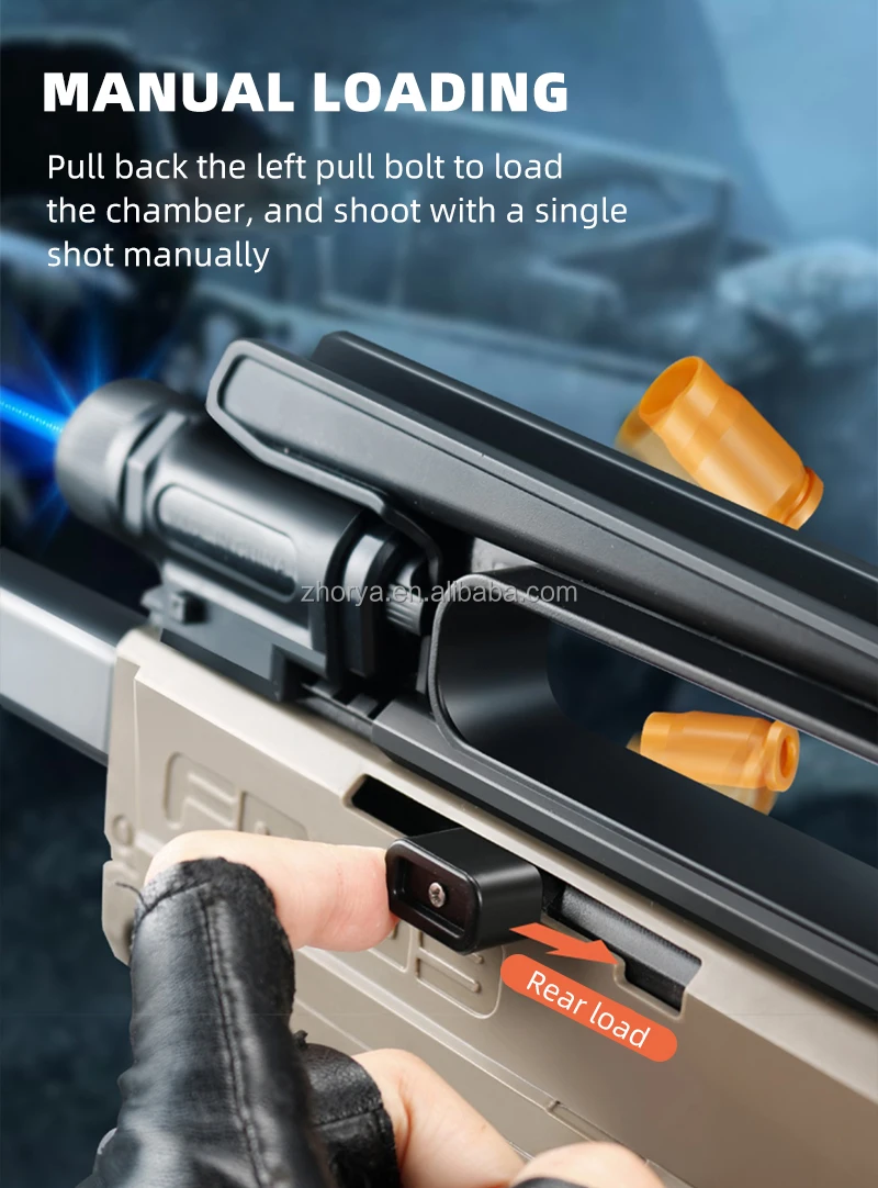 Zhorya Fmg9 New Design Plastic Alloy Shell Ejecting Toy Gun Soft Bullet ...