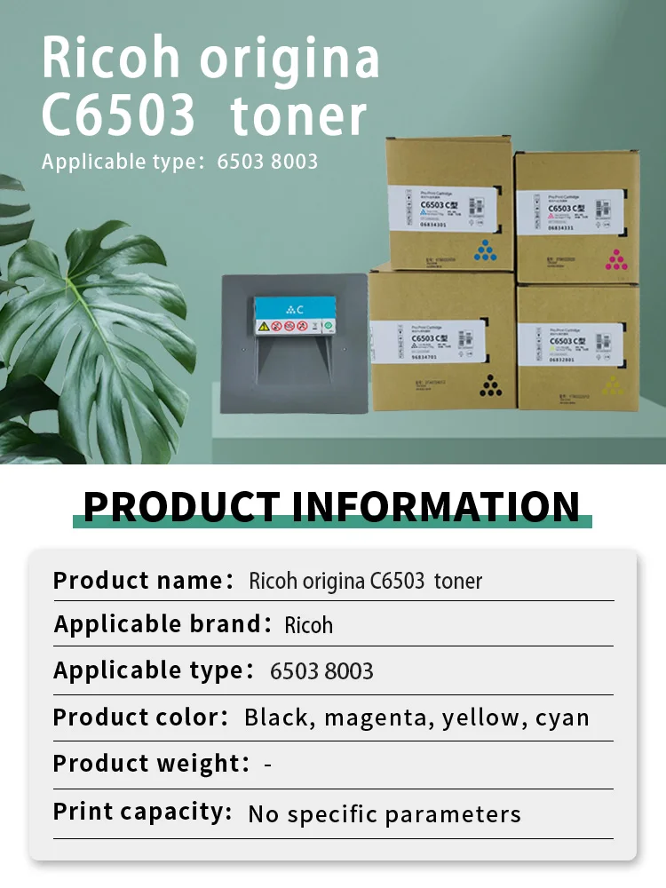 Genuine Original Mpc6503 Mpc8003 Ricoh Toner Cartridge - Buy Mp C8003 ...