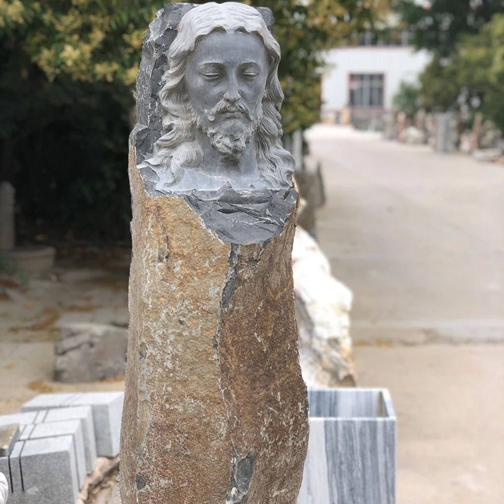 Garden Stone Carving Outdoor Sculpture Figure Statues Life Size Basalt ...