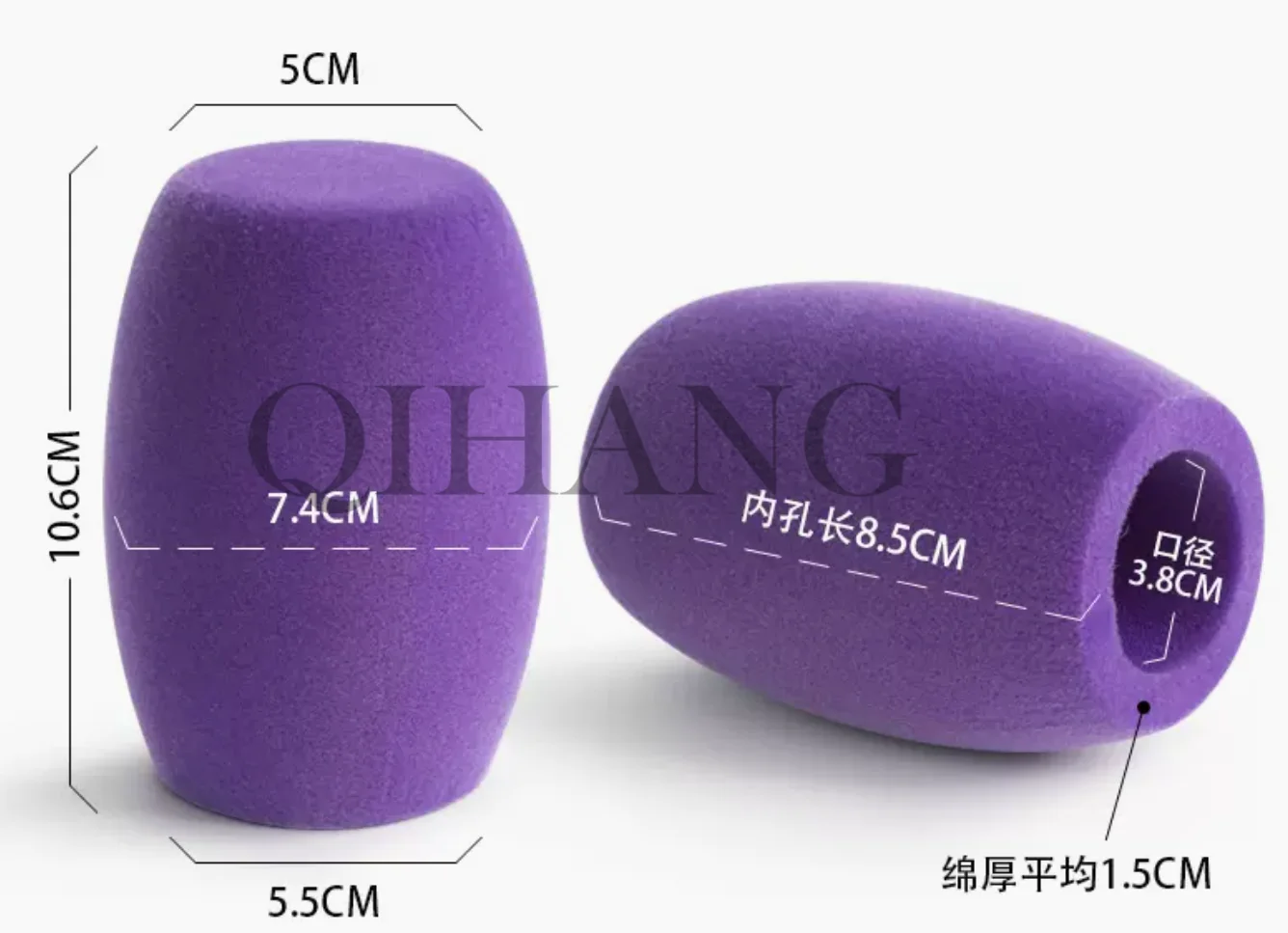 Aoshen Unflock Microphones Sponge Triangle Square Shape Mic Foam Cover ...