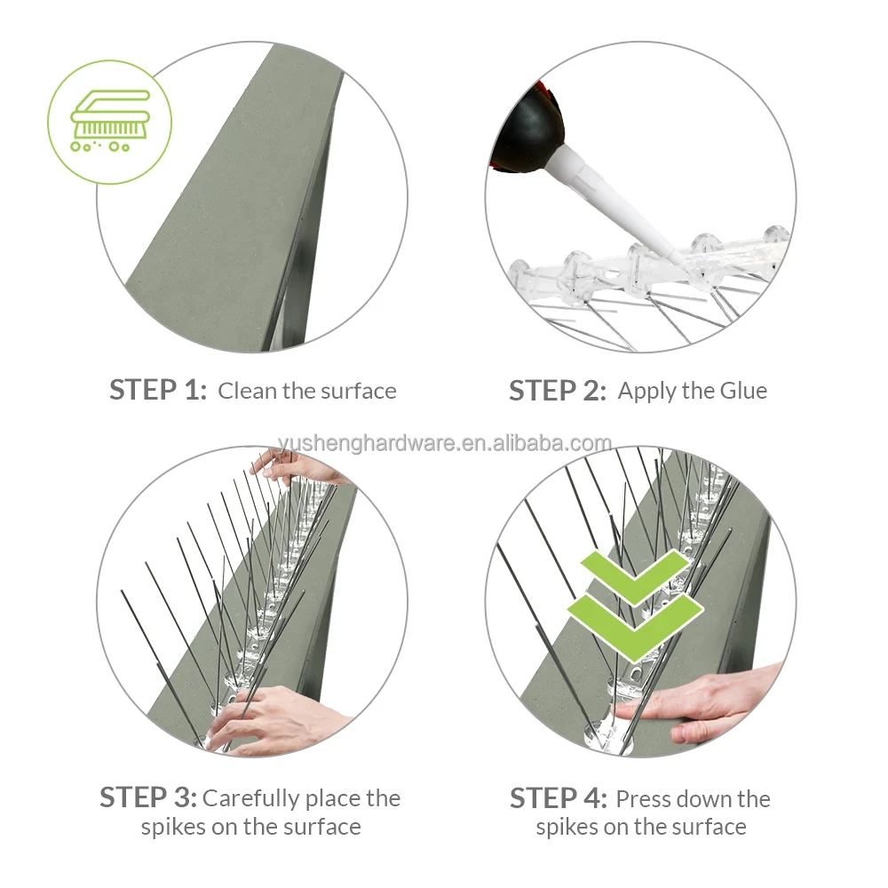 60cm Transparent Bird Spike Anti Bird Spikes Flexible Deterrent Bird ...