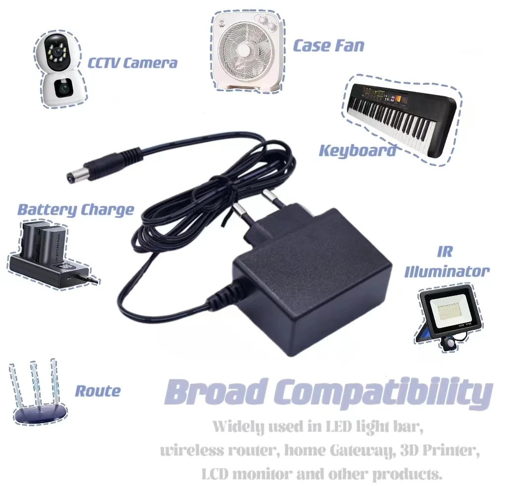 12v1a Ac Adaptor 12w Safety Protected Dc Output Plug-in Adapter - Buy ...