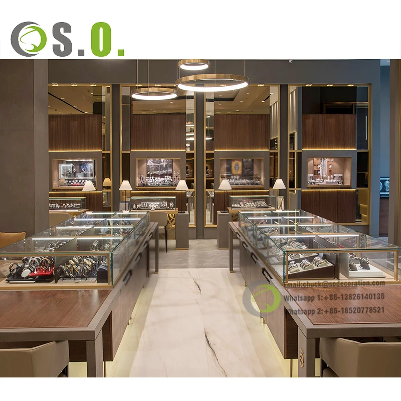 Streamlined Timepiece Custom Exhibition Booth Cabinet With Mirrored ...