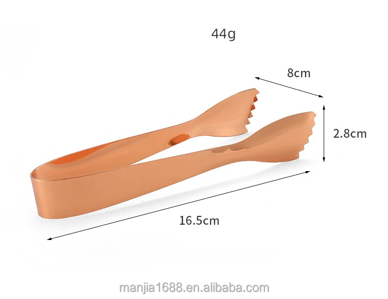 Manjia Rose Gold Ice Tong Stainless Steel Ice Bucket Tongs Ice Cube ...