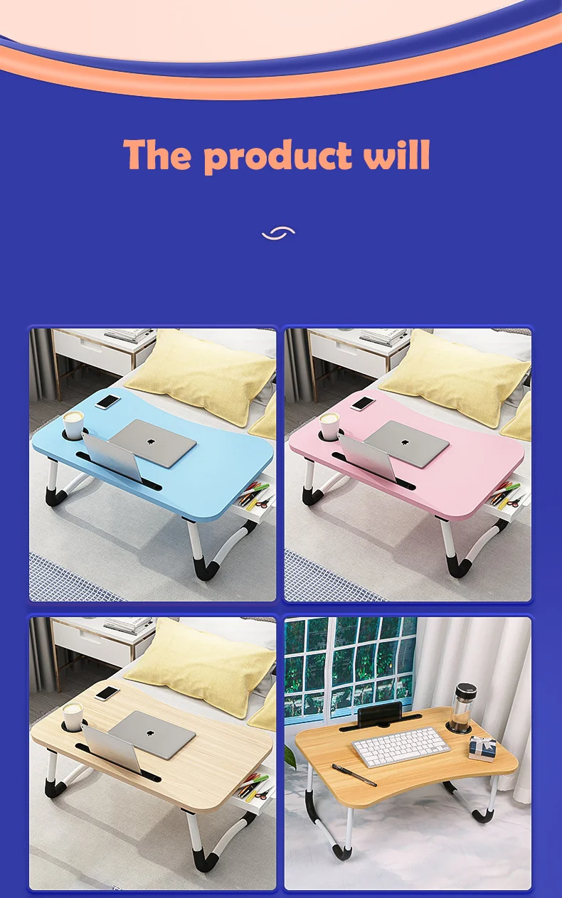 Wooden Home Table Computer Station With Shelf for Modern Adjustable ...