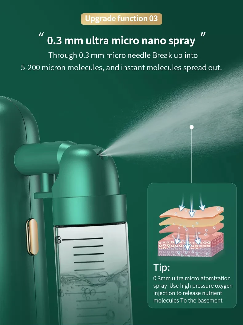 Home Use Handheld Handy Moisture Wireless 0.3mm Nano Facial Mist ...