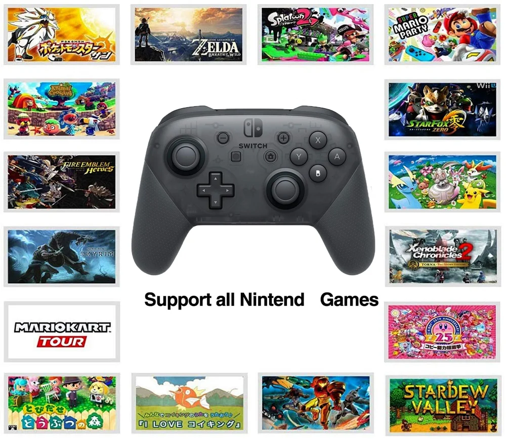 For Nintendo Switch Pro Controller With Nfc And Wake Function Wireless ...