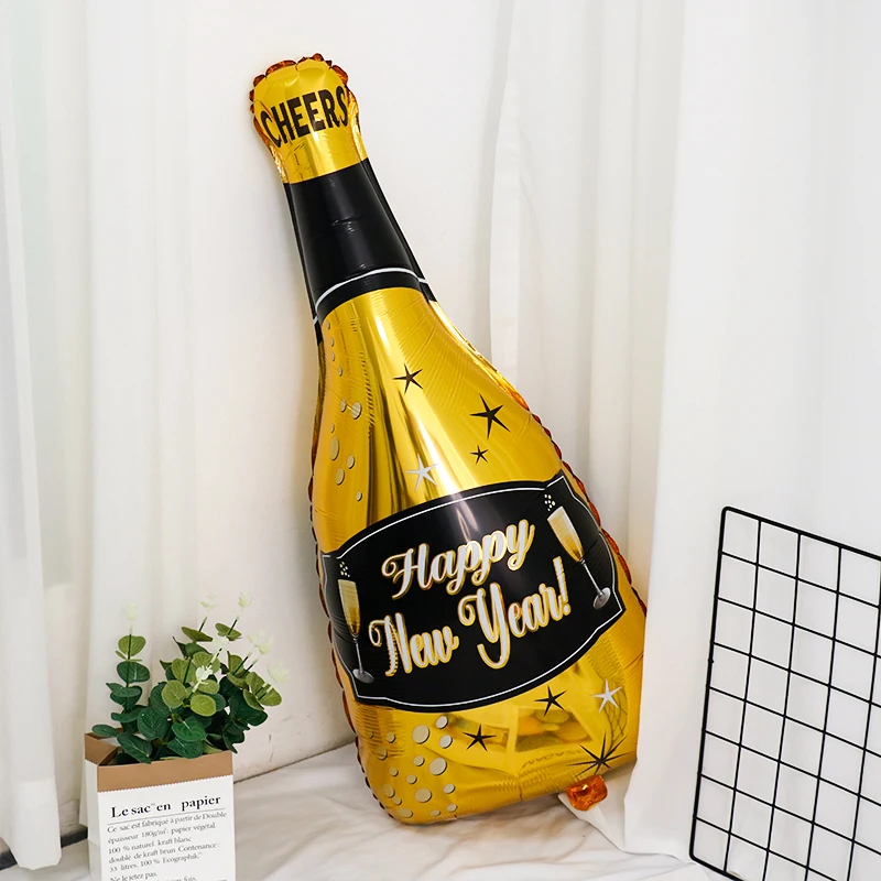 Large Wine Whiskey Bottle Foil Balloon Happy Birthday Party Decoration ...