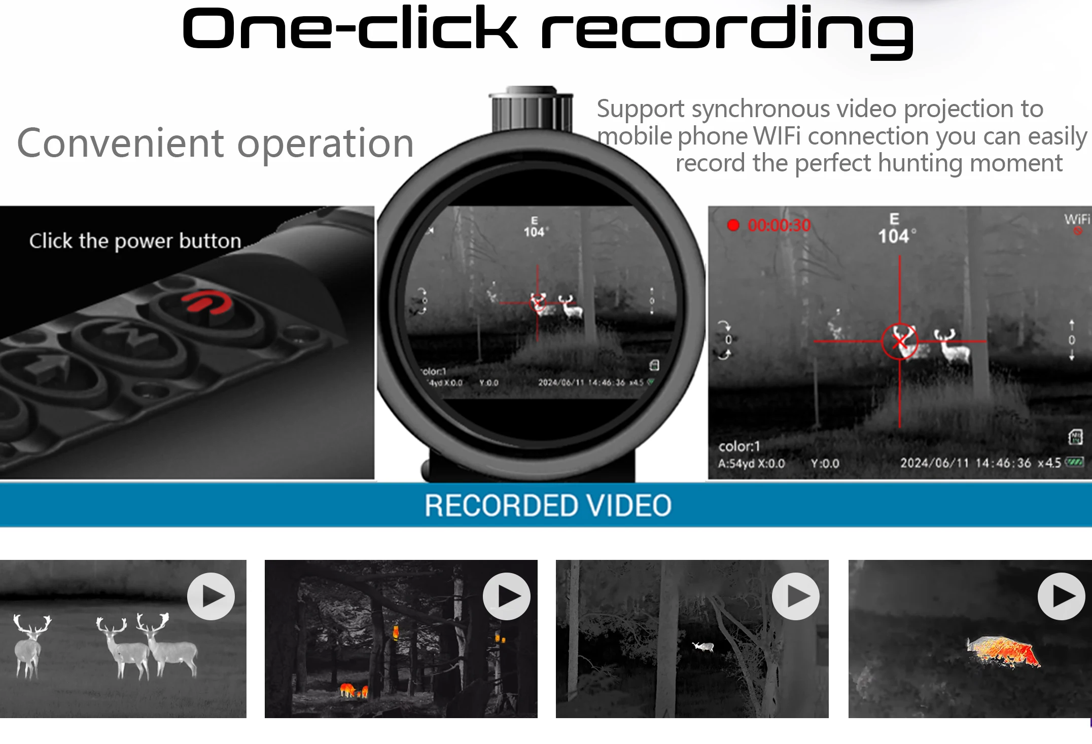 50mm Thermal Imaging Scope 384x288 for Hunting with Video Recording ...