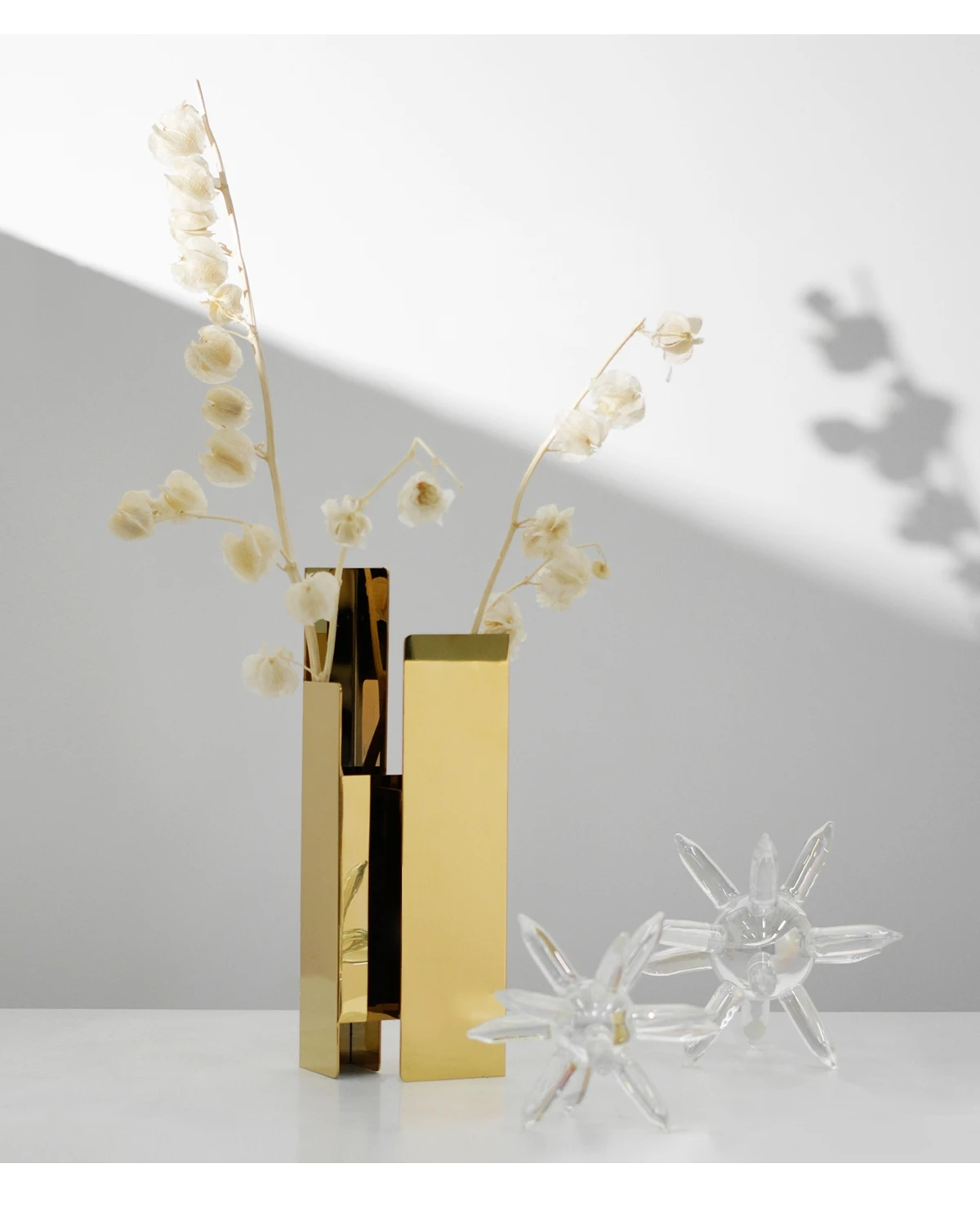 Modern Creative Minimalist Gold Metal Flower Vases For Wedding ...