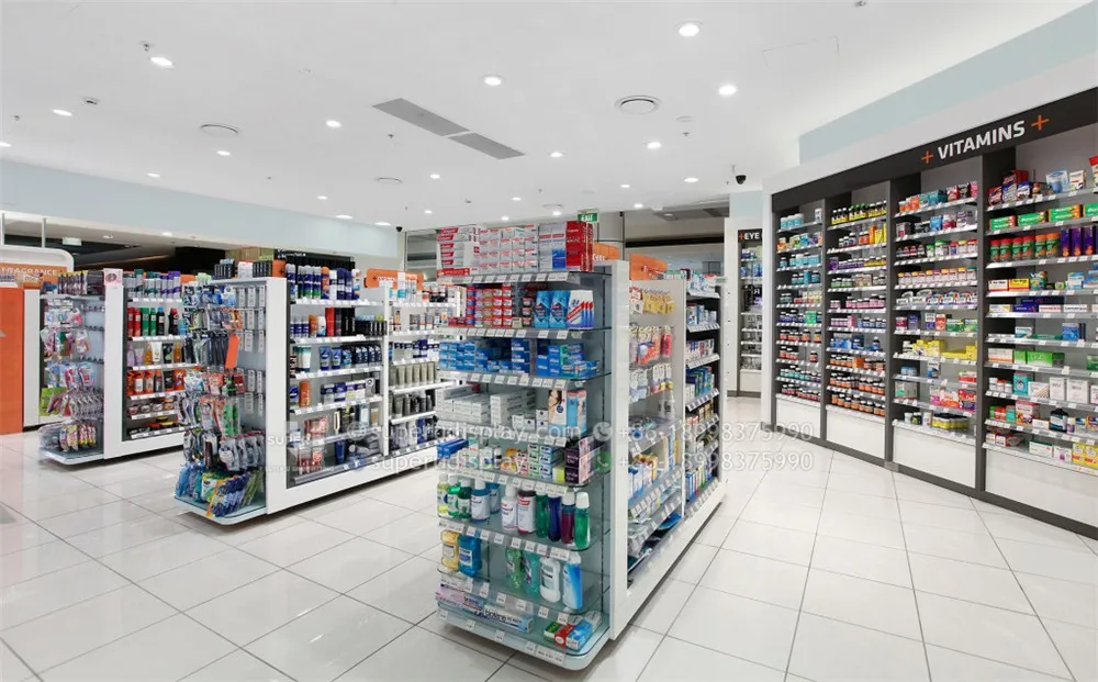 Modern Chemist Shop Interior - Stylish & Functional Design