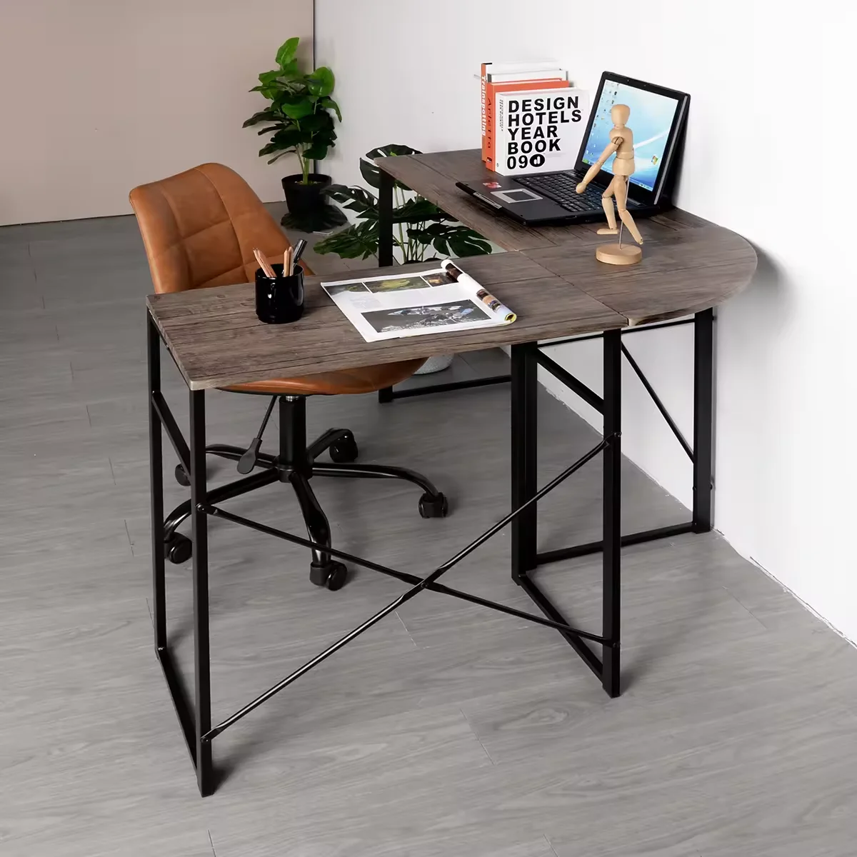 Factory Direct L shaped Industrial Corner Computer Desks Working Table ...