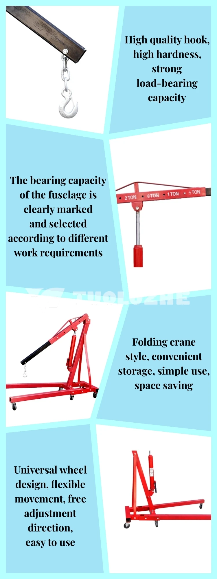 Heavy Lifting Tools for Car Engine Maintenance 2 Ton Foldable Shop ...