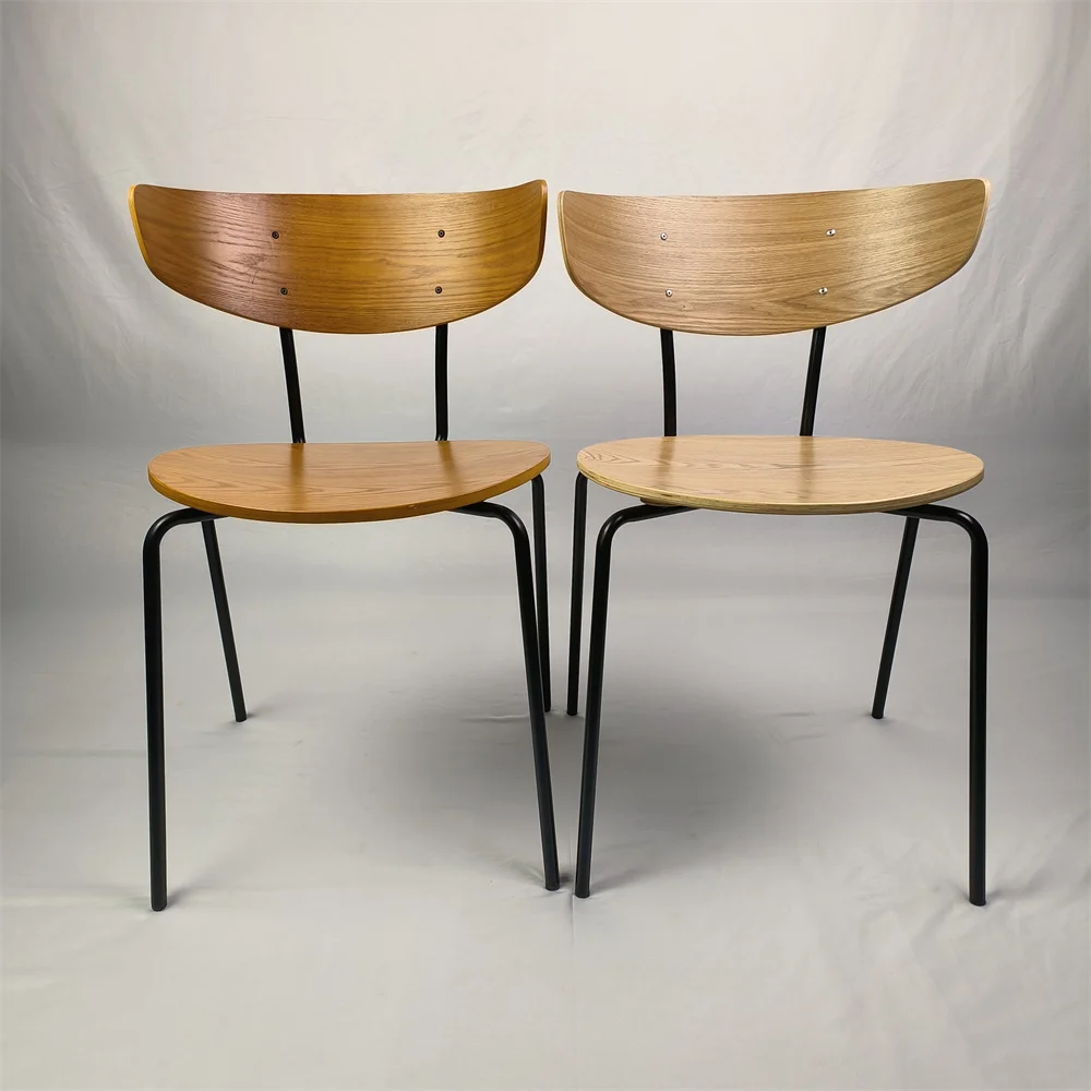 Canteen Buffet Restaurant Wooden Dining Chair Solid Wood Bentwood ...