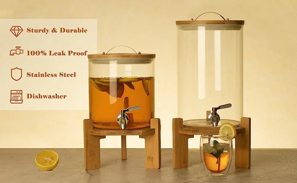 Wholesale Large Lemonade Glass Gallon Drink Dispenser Jar Glass Drink ...