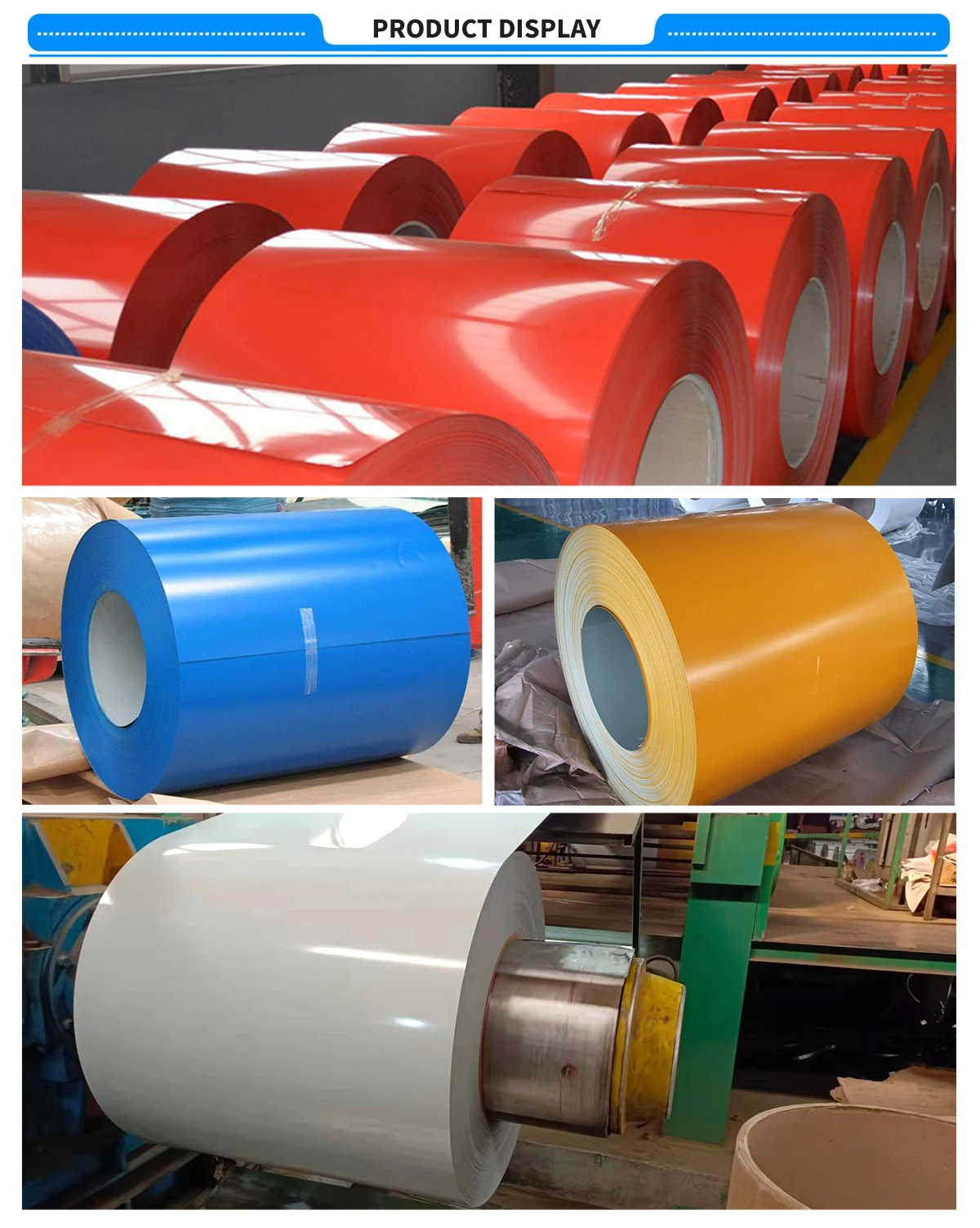 Red Blue Pe/pvdf/hdp Ral Series Color Coated Steel Coil Strip Sheet ...