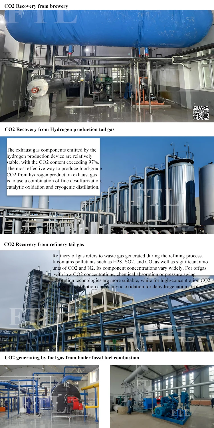 CO2 Production Line with Drying Unit 270kg/h Low-Moisture Carbon ...