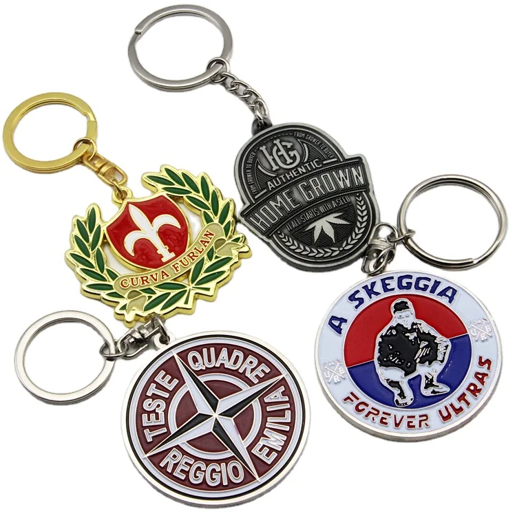 High Quality Factory Custom Shape Logo 2d 3d Enamel Key Chain Porte Cle ...