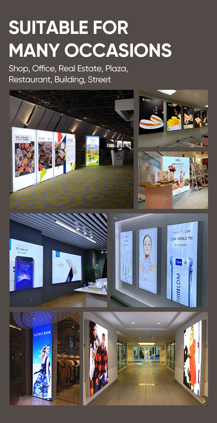 Tradeshow Exhibition Poster Light Box Display Tension LED