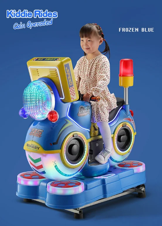 Coin Operated Kiddie Rides - 3D Motorcycle Swing Machine