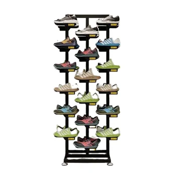Custom Shoe Display Rack Shoe Store Shelves For Retail Shop Hanging ...