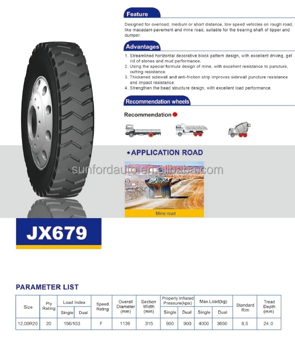Jianxin Matian Container Radial Tbr Tyre China Brand Cheap 1100r20 ...